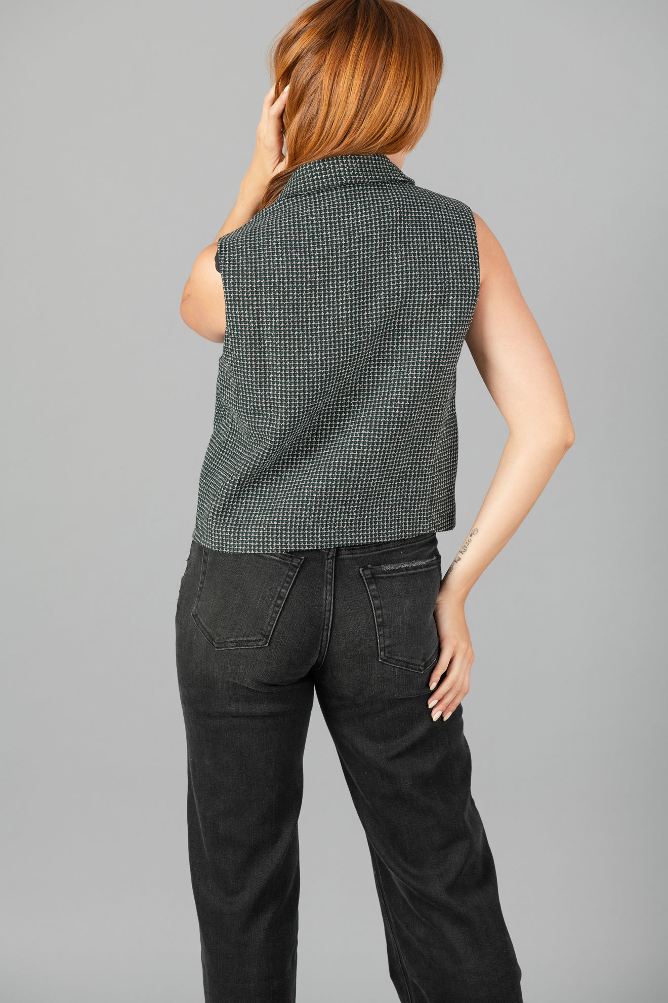 Kenana. Chaleco Cuadros